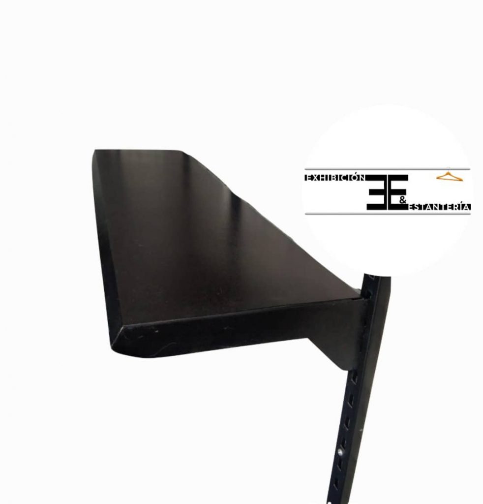 Repisa metálica para riel y postes - EXHIBICION Y ESTANTERIA